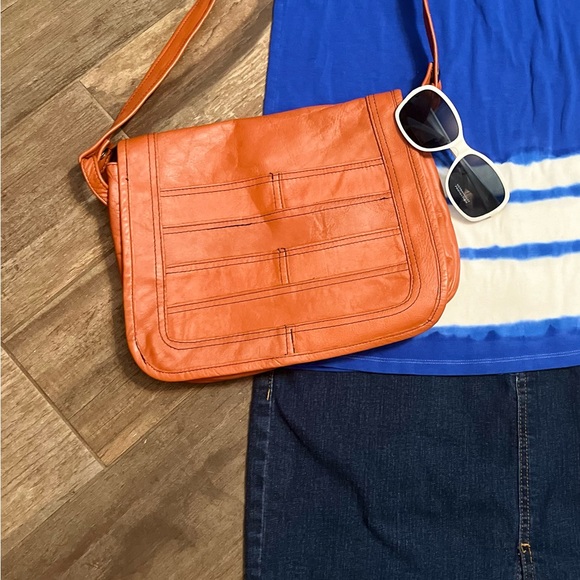 Source Unknown | Bags | Burnt Orange 97s Boho Leather Purse | Poshmark